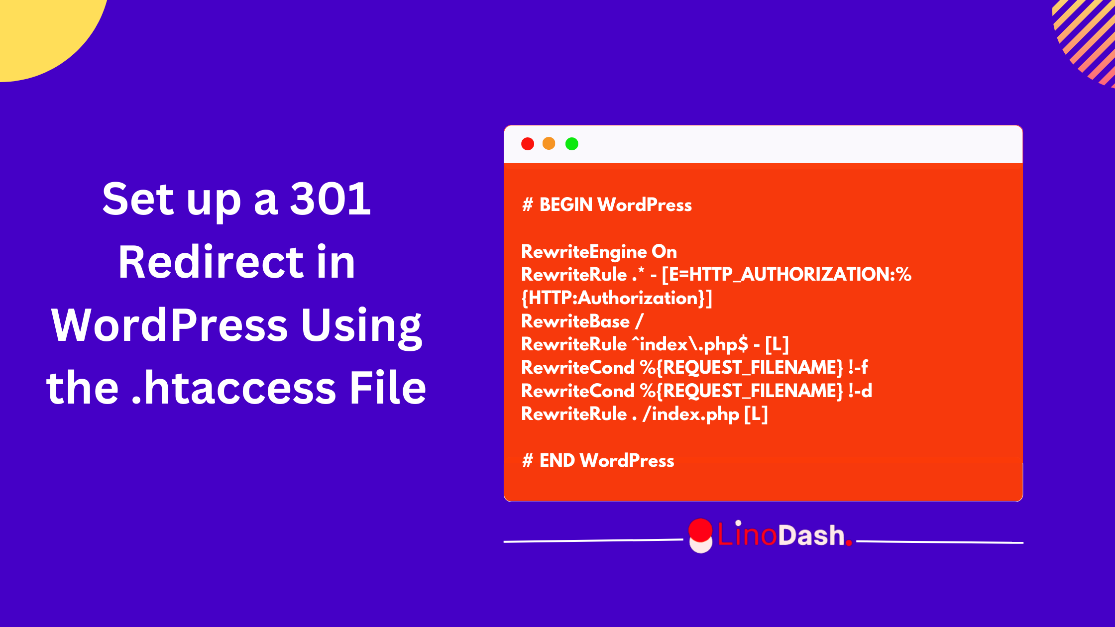 How to Add 301 Redirect in WordPress via .htaccess File: Beginner’s ...